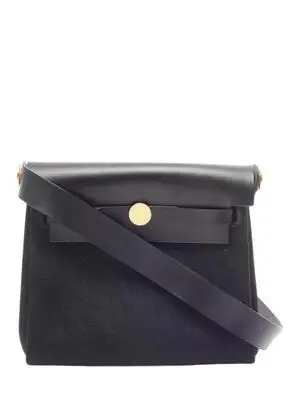 Hermès 2026 Mini Herbag Airbag Zip Shoulder Bag Black