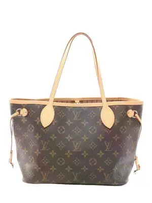 LOUIS VUITTON Pm 2007 Neverfull Monogram Tote Bag Brown