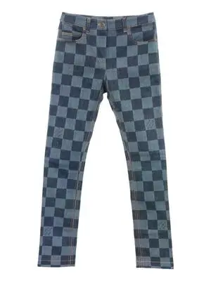 LOUIS VUITTON 2020s Damier-print Jeans - Blue