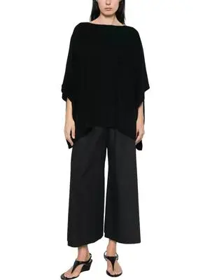 NOTSHY Pamina Boat-neck Poncho Sweater - Black