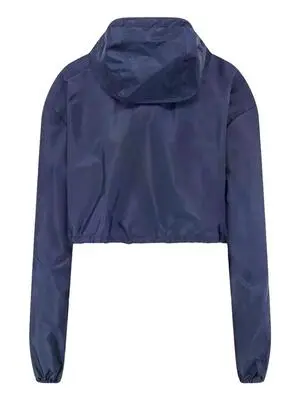 Miu Miu Cropped Recycled Nylon Jacket - Blue