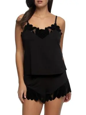 Felina Sienna Cami Short Pajamas - Black