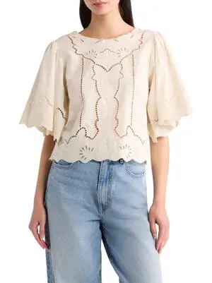 A.REN Cairo Embroidered Top