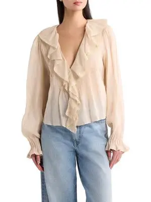 A.REN Floriane Ruffle Pintuck Top