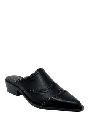 SHU SHOP Tucson Faux Leather Wingtip Mule Black