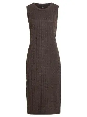 Halogen Sleeveless Cable Knit Midi Dress - Delicioso