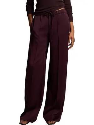 Vince Pintuck Drawstring Pants - Blackberry