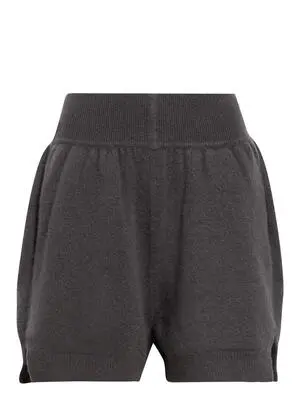 Rick Owens Cashmere Blend Knit Shorts - Dark Dust