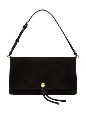Veronica Beard Edit Suede Shoulder Bag - Black