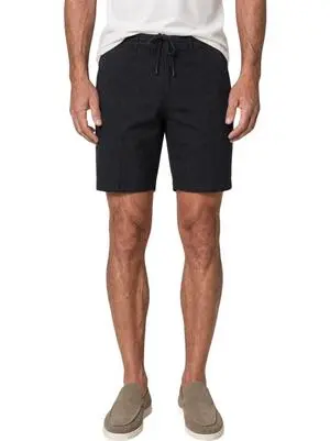 Robert Talbott Stewart Stretch Linen Blend Convertible Drawstring Short Black