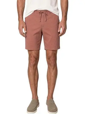 Robert Talbott Stewart Stretch Linen Blend Convertible Drawstring Short Salmon