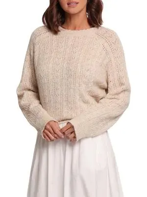 PETAL & PUP Reece Pointelle Sweater - Sand