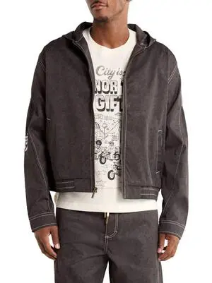 HONOR THE GIFT Twill Hood Jacket - Black