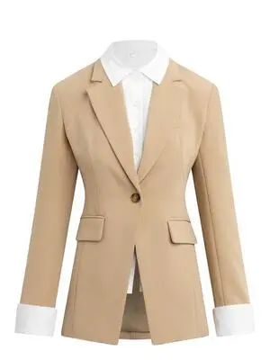 FAVORITE DAUGHTER The Madison Avenue Blazer - Tan/white