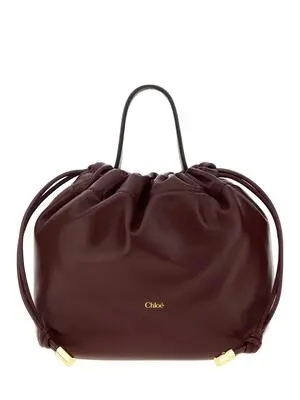 Chloé Chloe Women Burgundy Leather Mini Chloe Icons Handbag Red