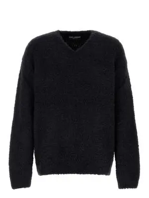 Dolce & Gabbana Stretch Alpaca Blend Sweater - Black