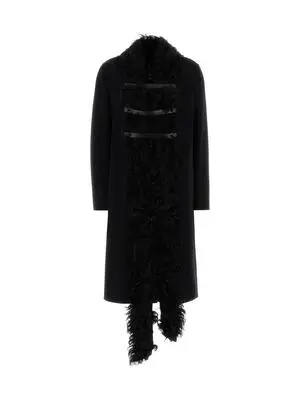 Fendi Wool Blend Coat - Black