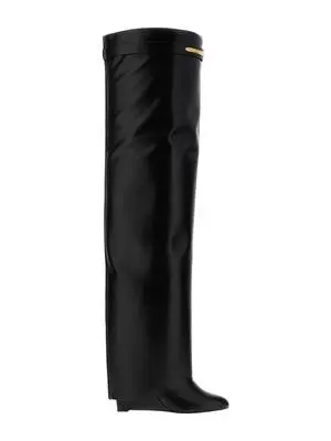 GIVENCHY Givenchy Women Black Leather Shark Pinch Boots
