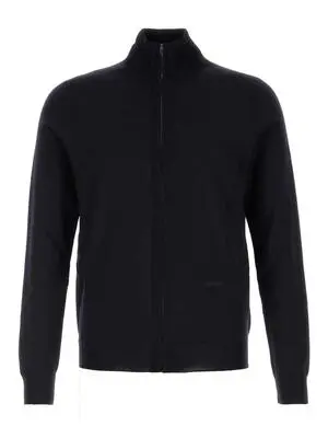 Fendi Midnight Stretch Wool Cardigan - Blue