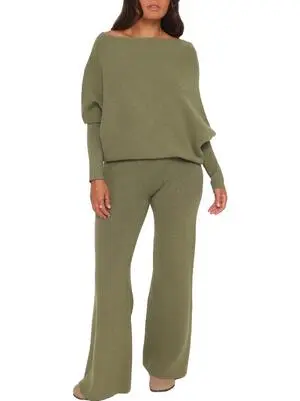 PETAL & PUP Gennie Two-piece Knitted Pant Set
