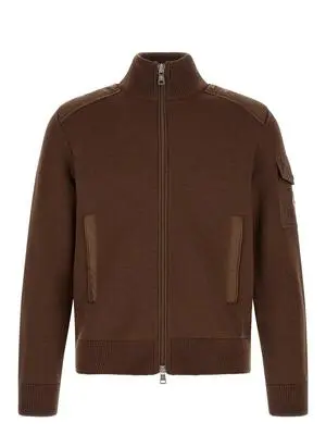 Moncler Padded Cardigan Brown