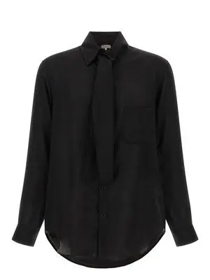 Yohji Yamamoto Stole Collar Shirt - Black