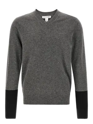Comme Des Garçons Color-block Sweater - Gray