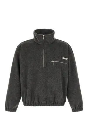 SONG FOR THE MUTE Half-zip Sweater - Gray