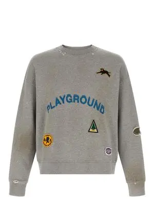 SONG FOR THE MUTE 'playground' Sweater Gray