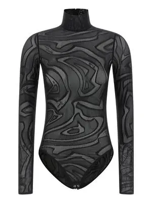 Emilio Pucci Jacquard Tulle Body - Black