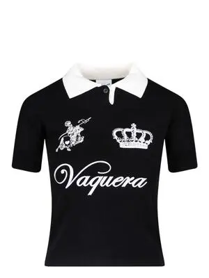 Vaquera Polo Shirt Logo - Black
