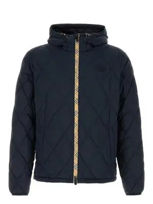 Burberry Dark Nylon Padded Jacket - Blue