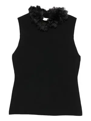 Aje Fleura Knit Top - Black