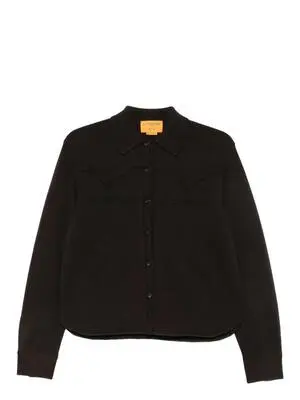 Guest In Residence Cropped Wester Shirt Brown
