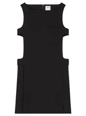 COURREGES Cut-out Crepe Dress Black