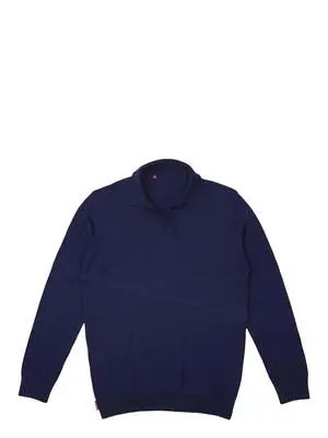 PATER ET FILIUS Milano Long Sleeve Polo Shirt The Montague Collection - Blue