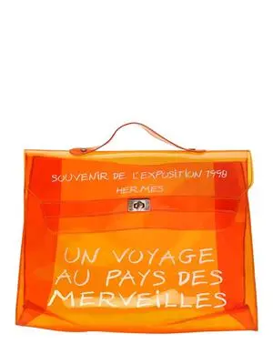 Hermès 2000-2026 Vinyl Souvenir De L Exposition Kelly Handbag - Orange