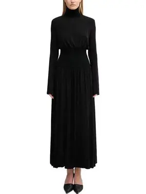 Sportmax Long-sleeve Midi Dress - Black