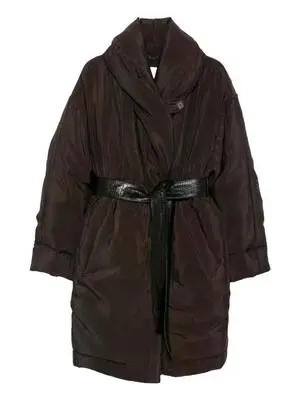 Magda Butrym Belted Padded Coat - Brown
