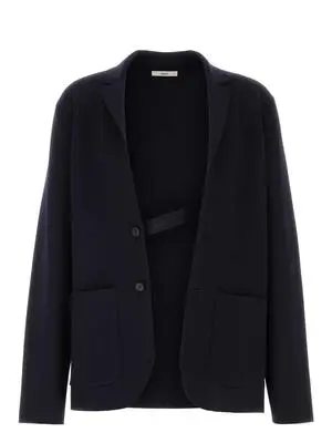 Fendi Midnight Stretch Wool Blend Blazer - Blue