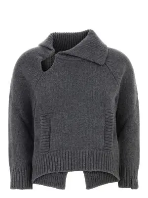 Victoria Beckham Victoria Beckham Women Grey Wool Sweater Gray