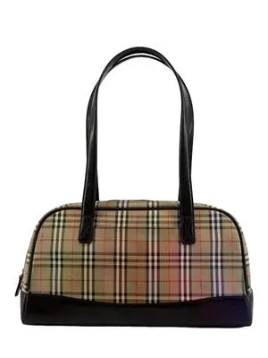 Burberry 2000-2017 Haymarket Check Canvas Shoulder Bag - Neutrals