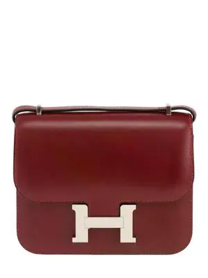 Hermès 2025 Mini Constance Leather Cross Body Bag Red