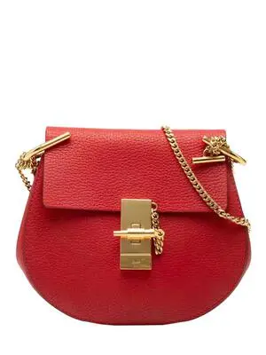 Chloé 2016 Mini Leather Drew Crossbody Bag Red