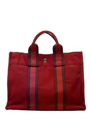 HERMÈS 20th Century Canvas Fourre Tout Pm Tote Bag
