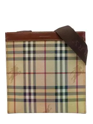 Burberry 2000-2017 Haymarket Check Coated Canvas Crossbody Bag - Neutrals