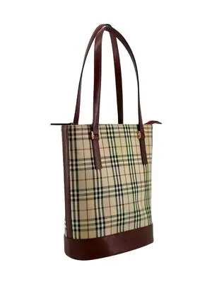 Burberry 2000-2017 House Check Canvas Tote Bag - Red