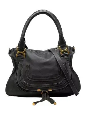 Chloé 2012 Medium Leather Marcie Satchel - Black