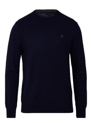 Polo Ralph Lauren Man Sweater Navy Size Xl Wool Navy