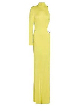Elisabetta Franchi Red Carpet Woman Maxi Dress Lime Green Size 12 Viscose, Elastane Green
